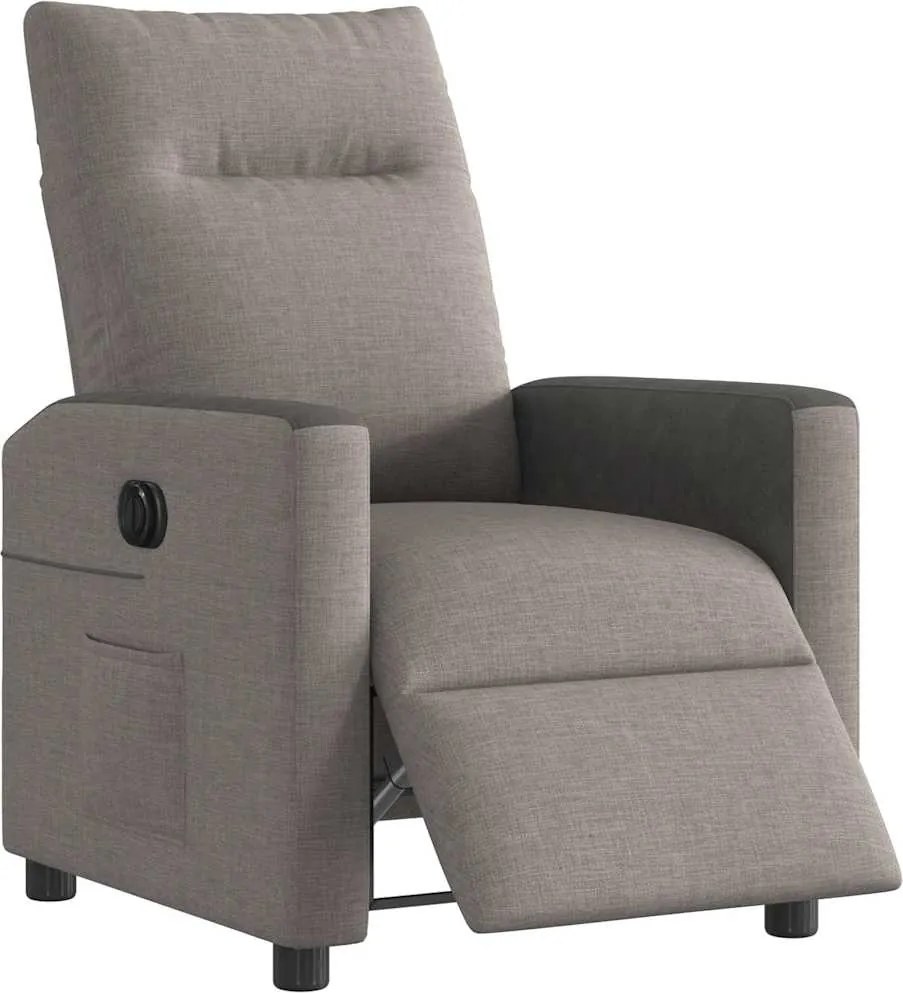 Elektrické polohovací křeslo taupe textil 3324043