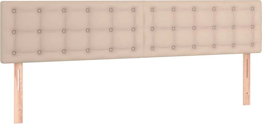 Box spring postel s matrací cappuccino 200 x 200 cm umělá kůže 3127336