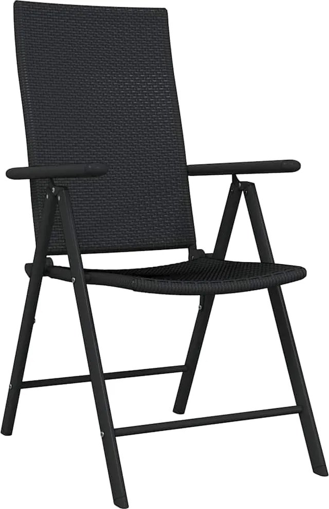 7dílný zahradní jídelní set černý 3099111