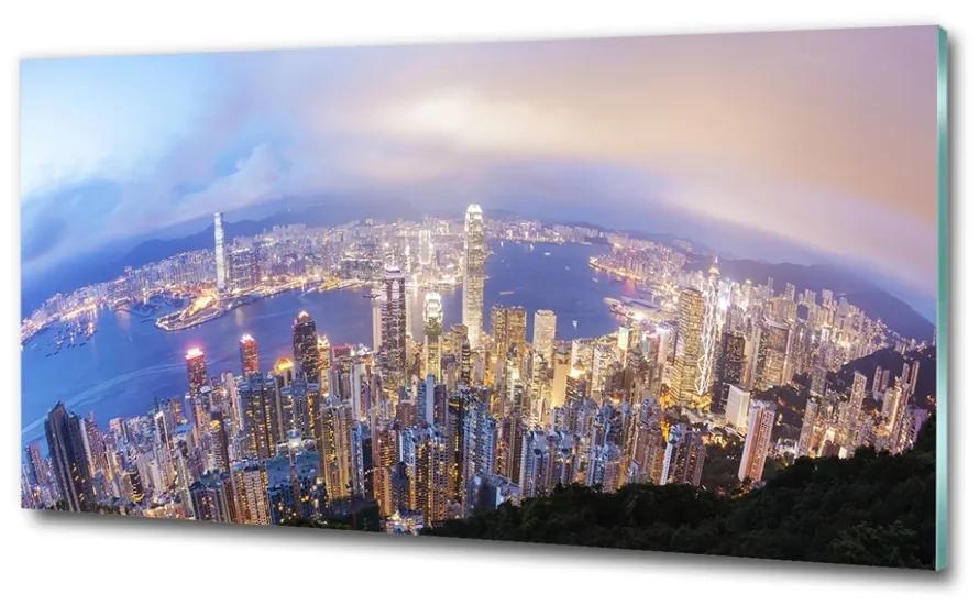 Wallmuralia Foto obraz sklo tvrzené Hongkong  panorama 100x50
