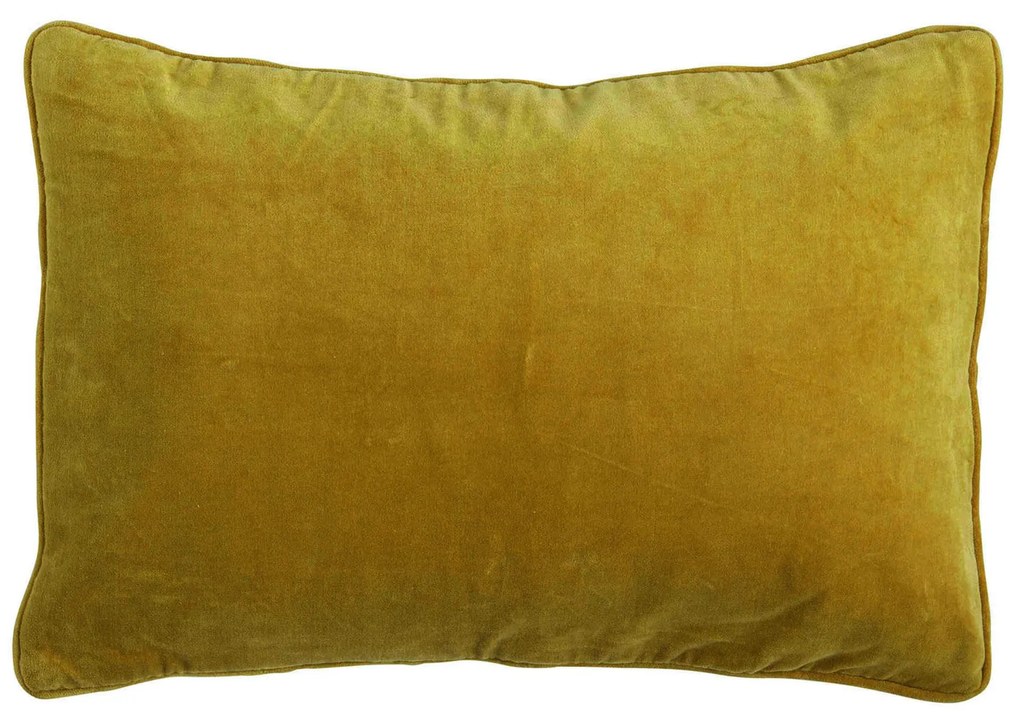 BUNGALOW Povlak na polštář Velvet Ochre 33x50 cm, zelená barva, žlutá barva, textil