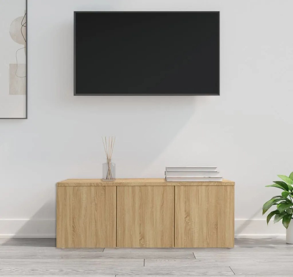 vidaXL TV skříňka 80 x 34 x 30 cm kompozitní dřevo [801867] Barva: šedá s vysokým leskem