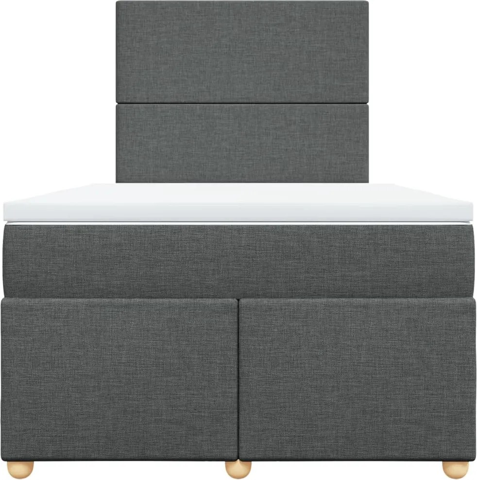 Box spring postel s matrací tmavě šedá 120x200 cm textil 3291241