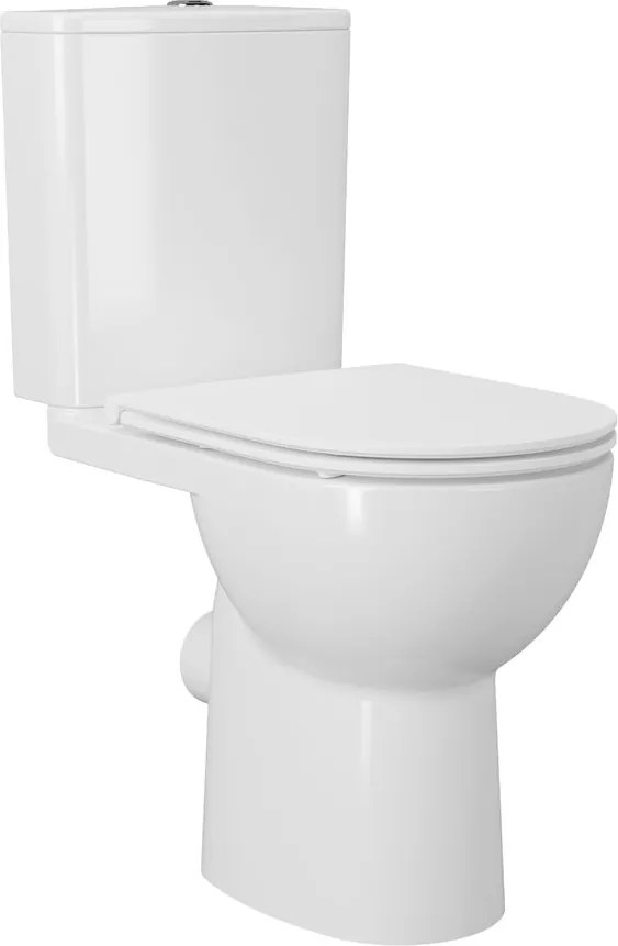 Sapho SANIVEX WC kombi 36 x 63x 45 cm zvýšený sedák Rimless spodní/zadní odpad bílá PC108WR