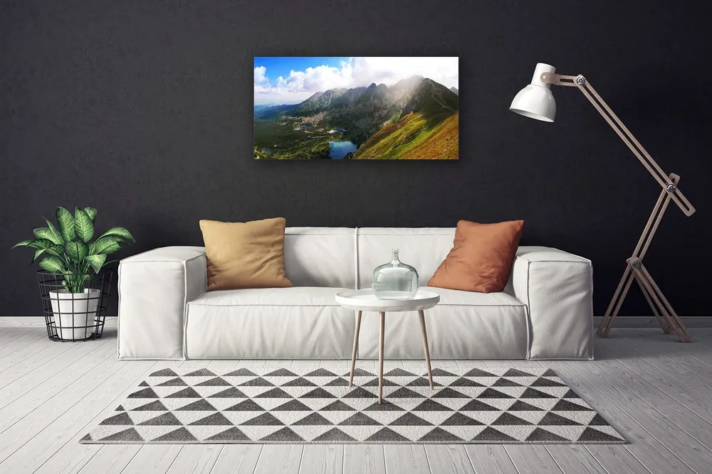 Obraz na plátně Hory Louka Krajina 120x60 cm