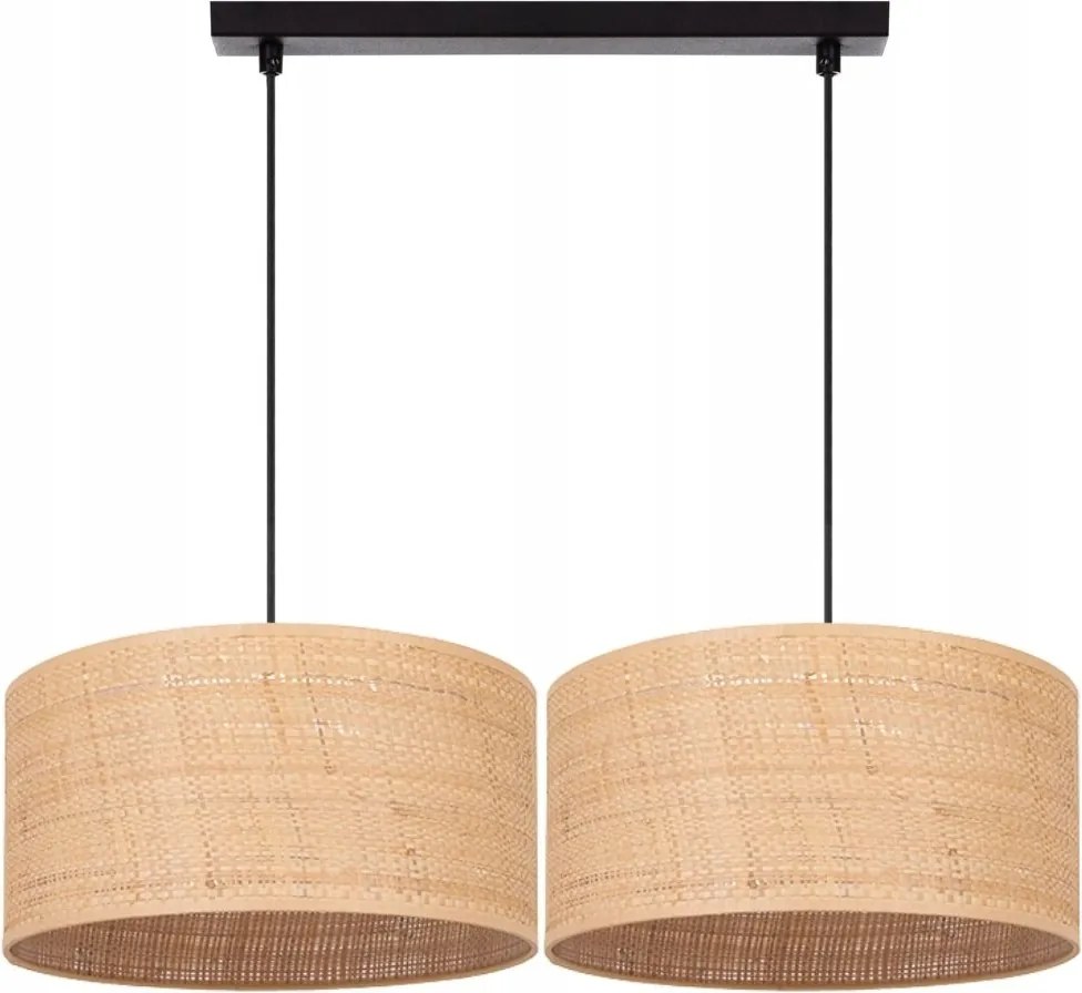 Závěsná Stropní Lampa S Ratanovým Stínidlem 30 CM, Boho