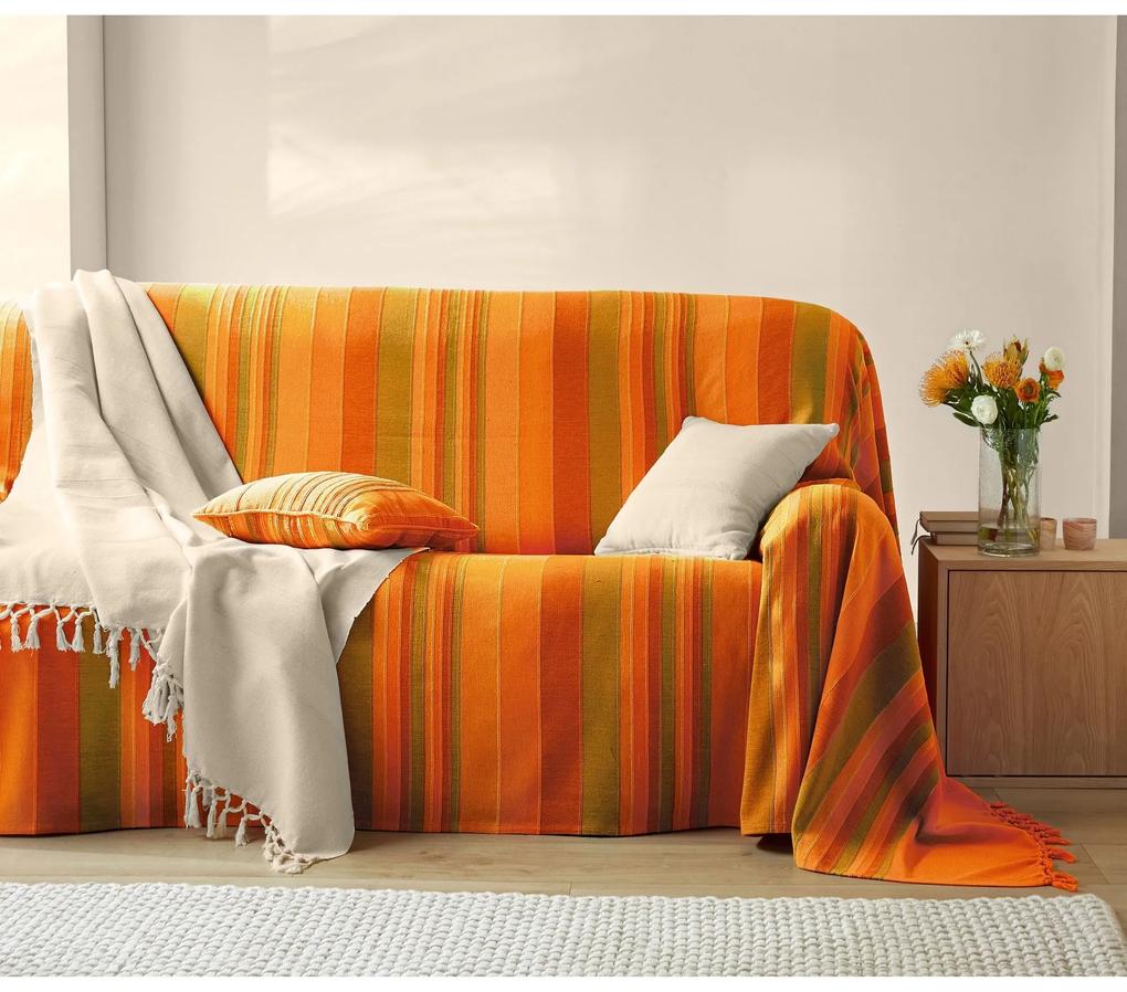 Blancheporte Pléd nebo přehoz, multibarevné oranžová přehoz 150x150cm