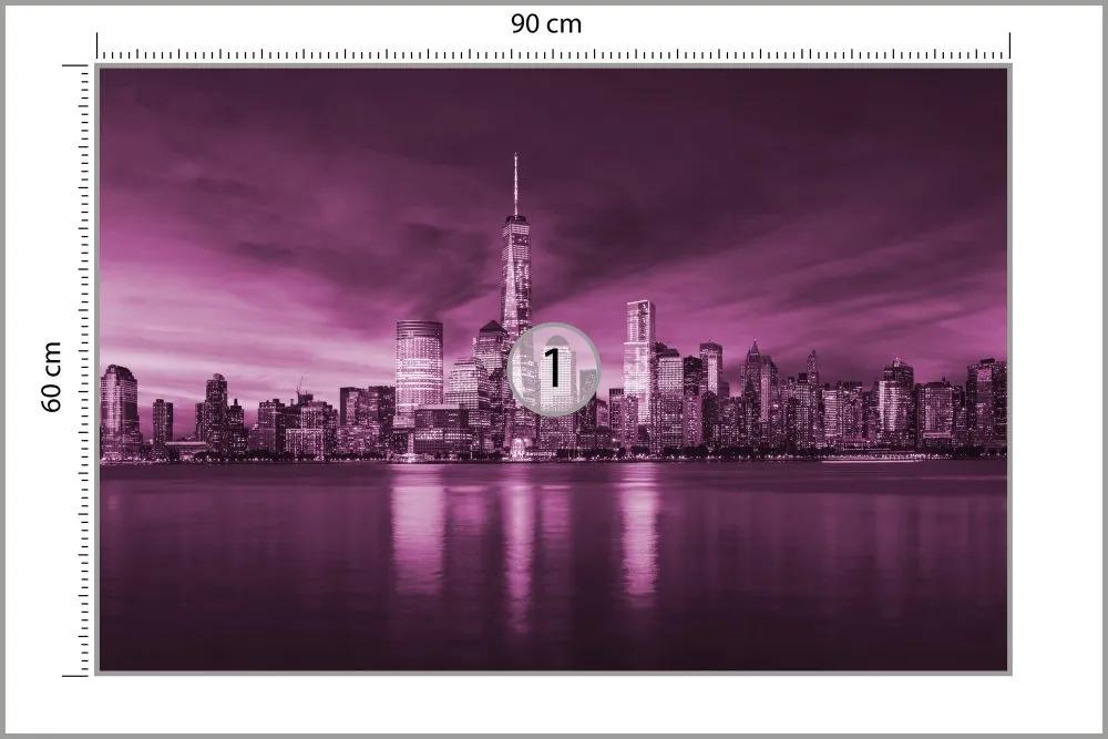 Fototapeta New York City Sunrise In Pink Hladký vinyl 450x300