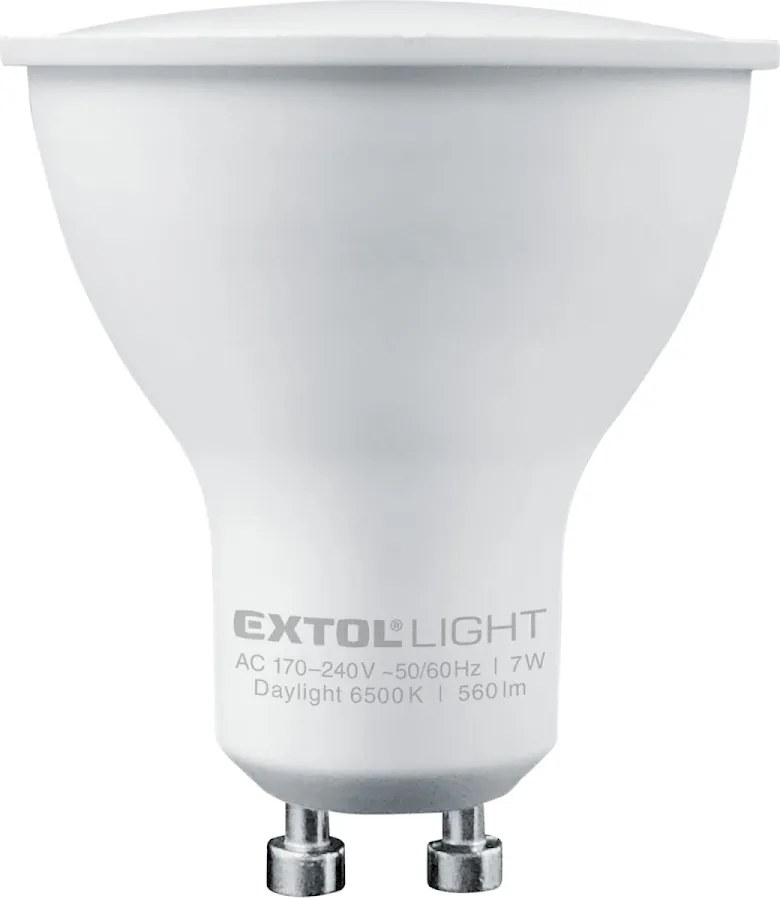 EXTOL LIGHT Žárovka LED reflektorová, 7 W, 560 lm, GU10, denní bílá 43034