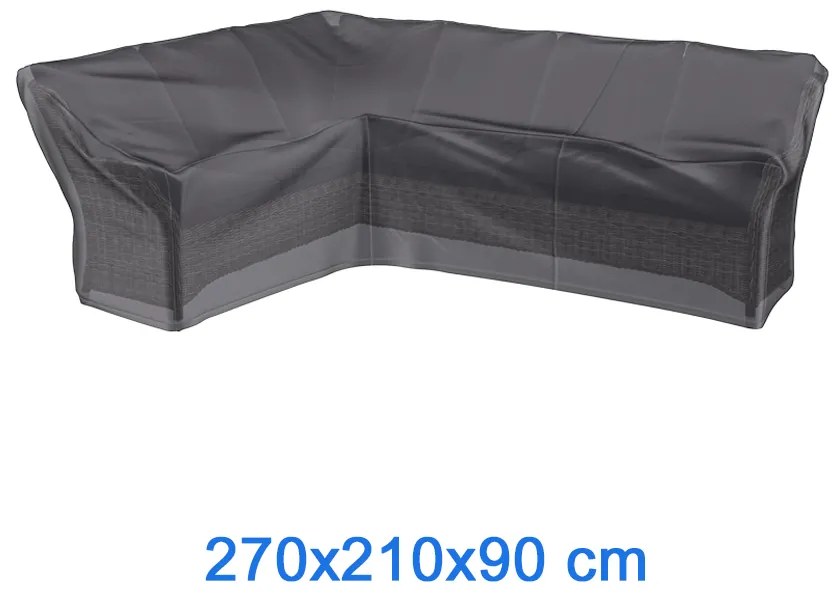 Obal na sedací soupravu ve tvaru L, vysoká opěrka, LEVÁ 270x210x90 cm Aerocover