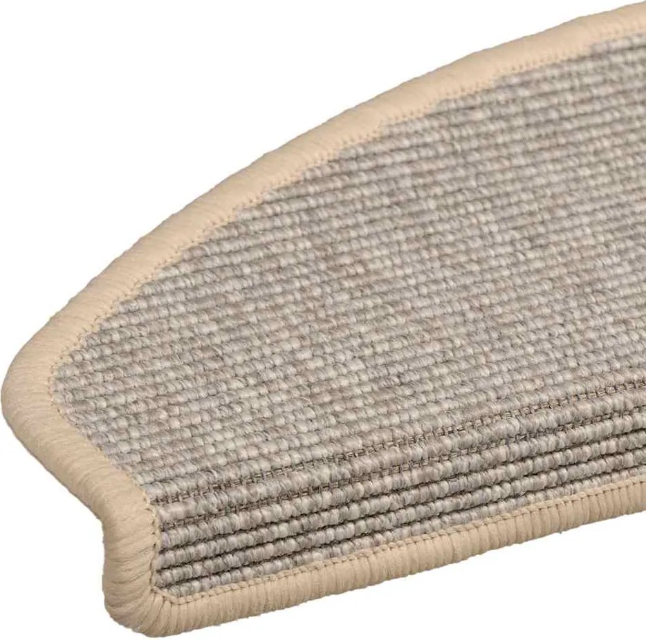 Schodové rohože 15 ks 65 x 21 x 4 cm stříbrné, půlkulaté, velké 326901