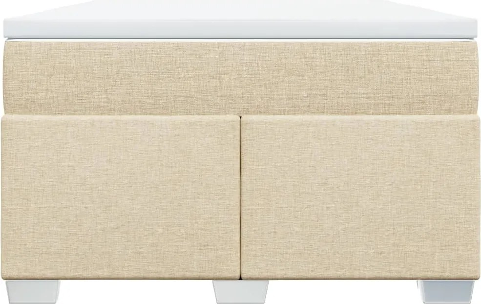 Box spring postel s matrací krémová 120x200 cm textil 3285128