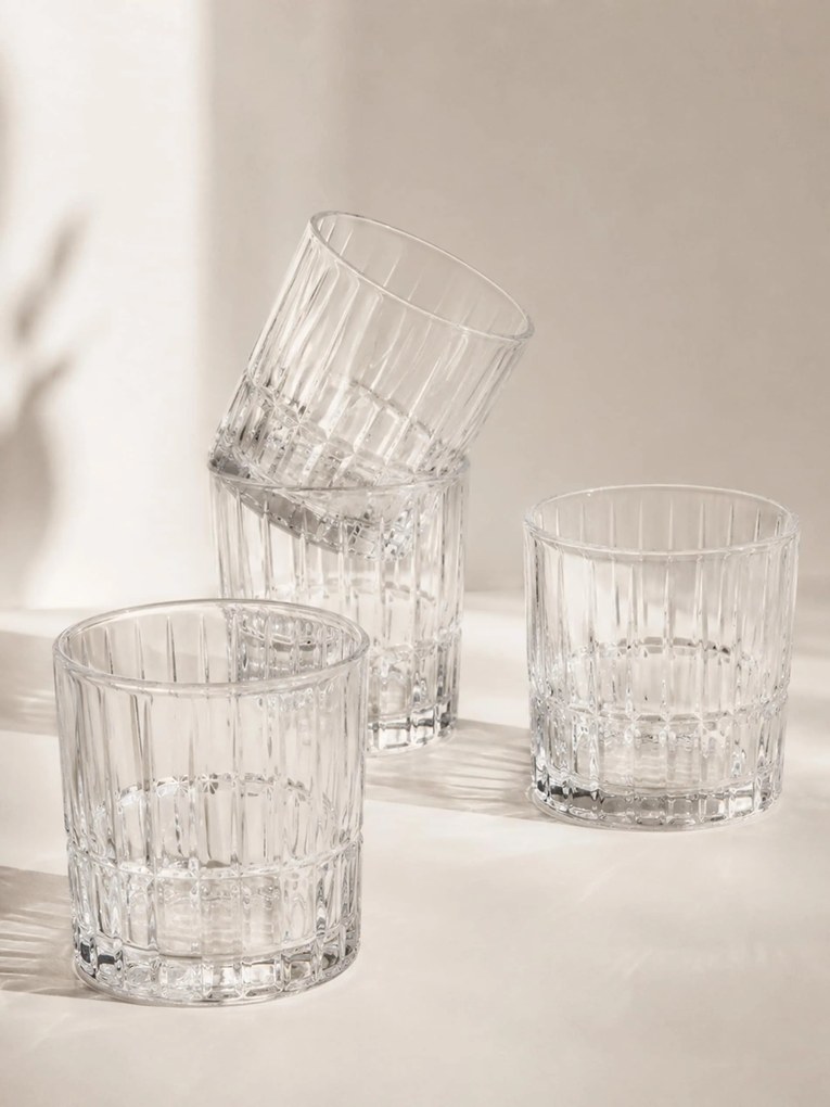 Sinsay - Sklenice s reliéfním vzorem 4 pack - clear