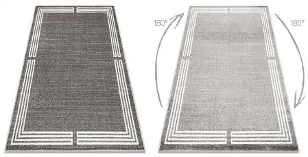 koberec MATEO 8034/944 Moderní vzor rámu strukturální šedá / béžový velikost 160x220 cm | krásné koberce cz