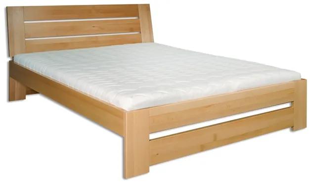 Drewmax Dřevěná postel 160x200 buk LK192 koniak