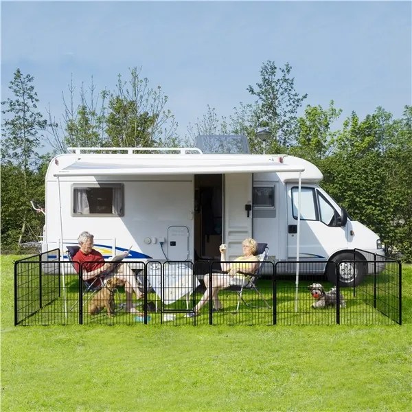 Sada 7 ks – Ohrádka pro psy Yaheetech – černá, 80 × 80 × 84,5 cm; 15,82 kg (267492580127)