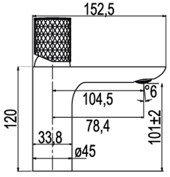 Mereo Viana umyvadlová baterie stojánková diamant bez výpusti chrom CBE10101A