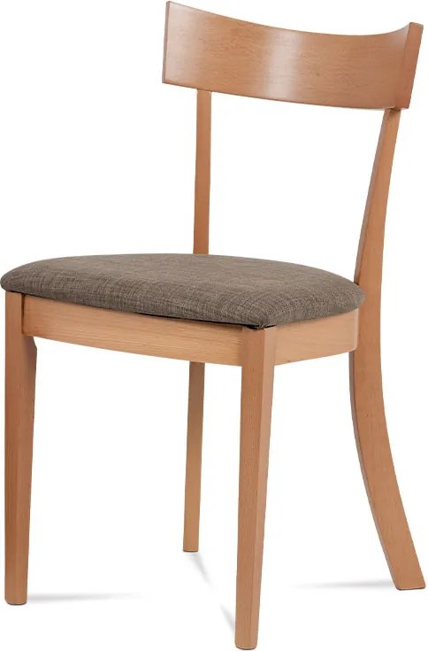 Jídelní dřevěná židle GAMBA – buk, hnědý potah