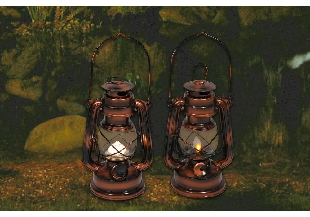 LED lucerna v bronzové barvě (výška 19 cm) – Hilight