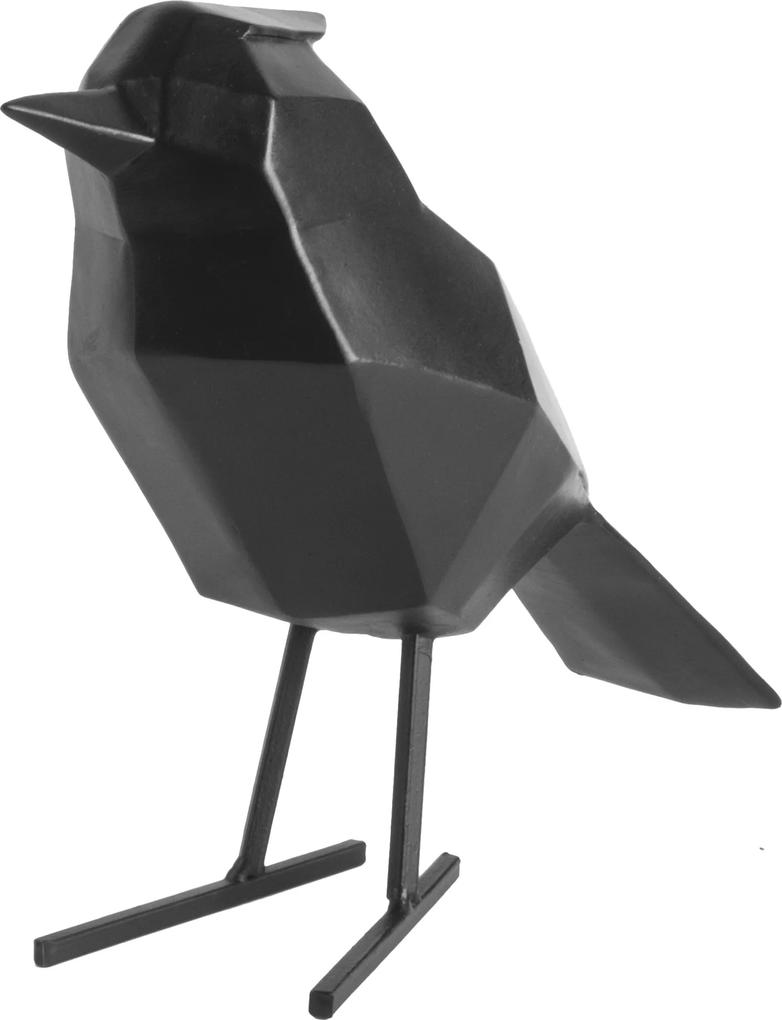 PRESENT TIME Designová černá soška Statue Bird 18,5 × 9 × 24 cm