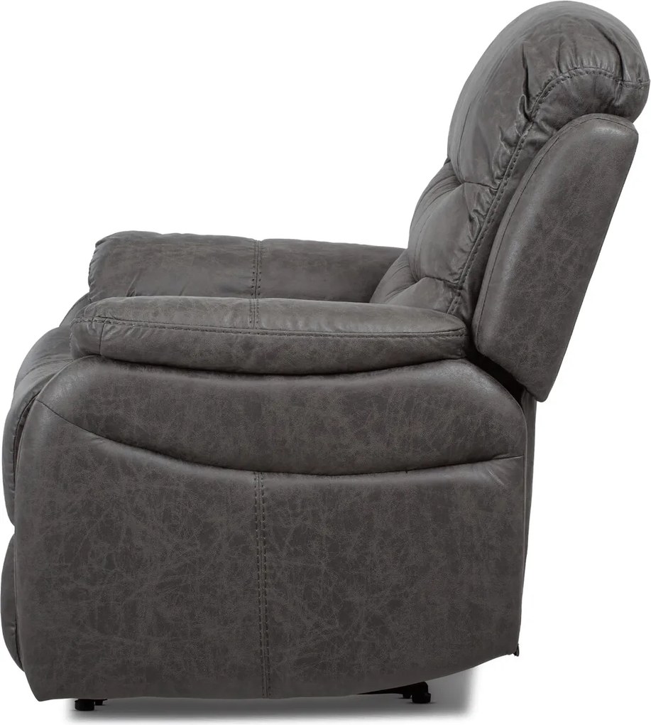 Polohovací křeslo, šedá, látka, TV-4086 GREY