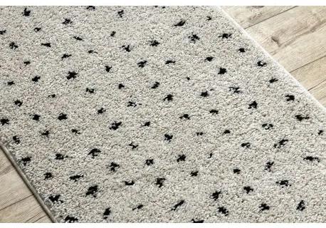 koberec BERBER SYLA B752, krémový s tečky střapce, do kuchyně, před velikost 70x250 cm | krásné koberce cz