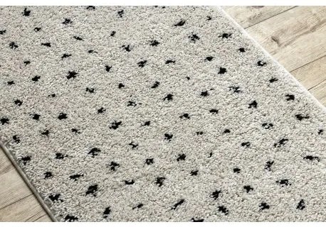 koberec BERBER SYLA B752, krémový s tečky střapce, do kuchyně, před velikost 70x300 cm | krásné koberce cz