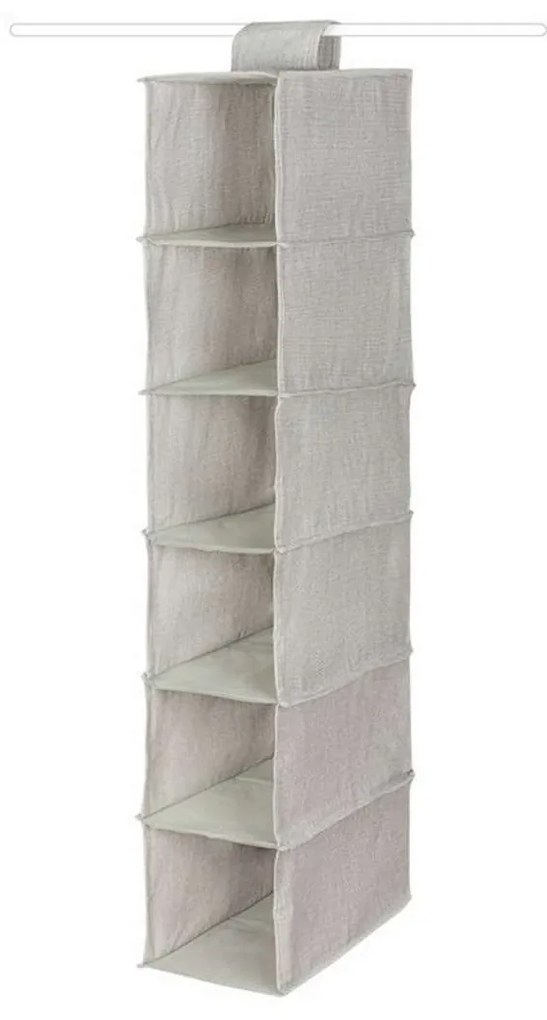 Compactor - Závěsný organizér 30x18x94 cm, 6 přihrádek, šedá RAN10114