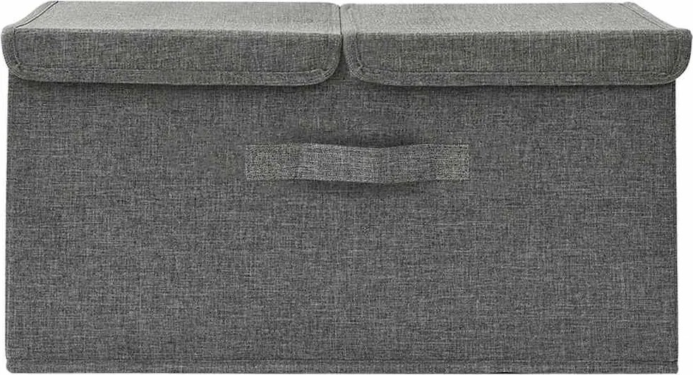 Úložný box textil 50 x 30 x 25 cm antracitový 332912