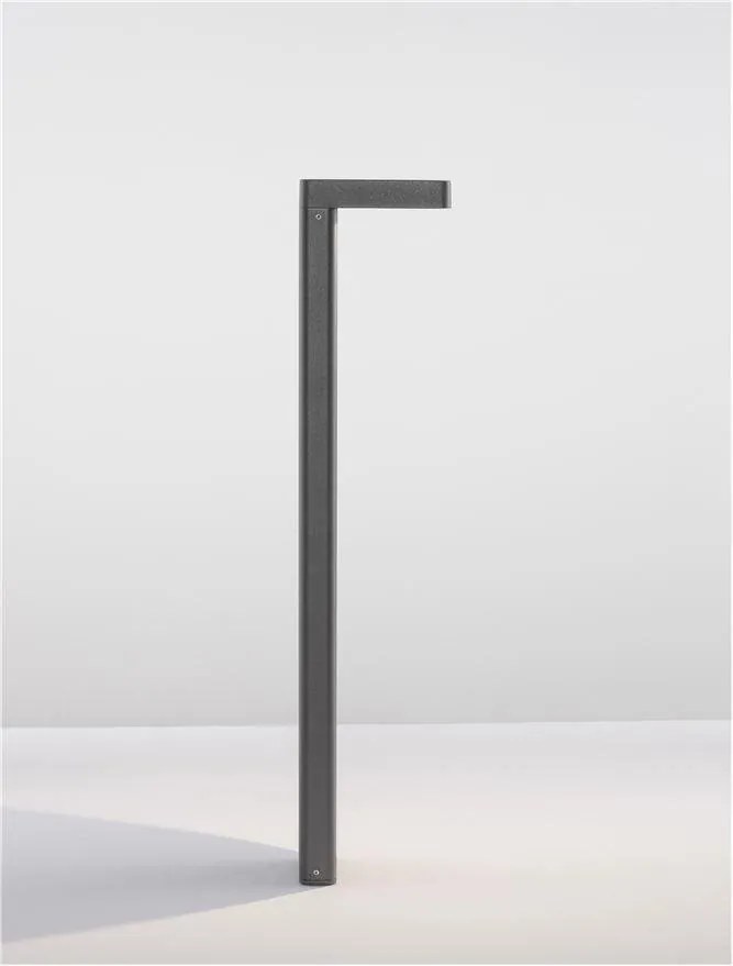 NV 9492770 Venkovní sloupkové svítidlo POET antracitový hliník a čiré sklo LED 8W 3000K 220-240V 94st. IP65 - NOVA LUCE