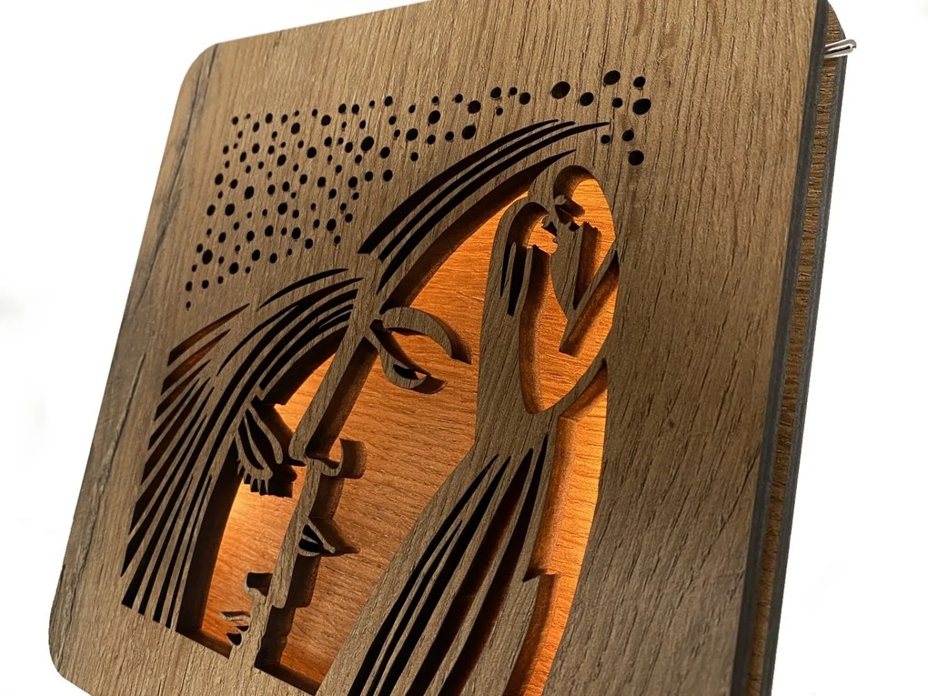 "Romance" lampa 19x19 cm provedení povrchu: bříza