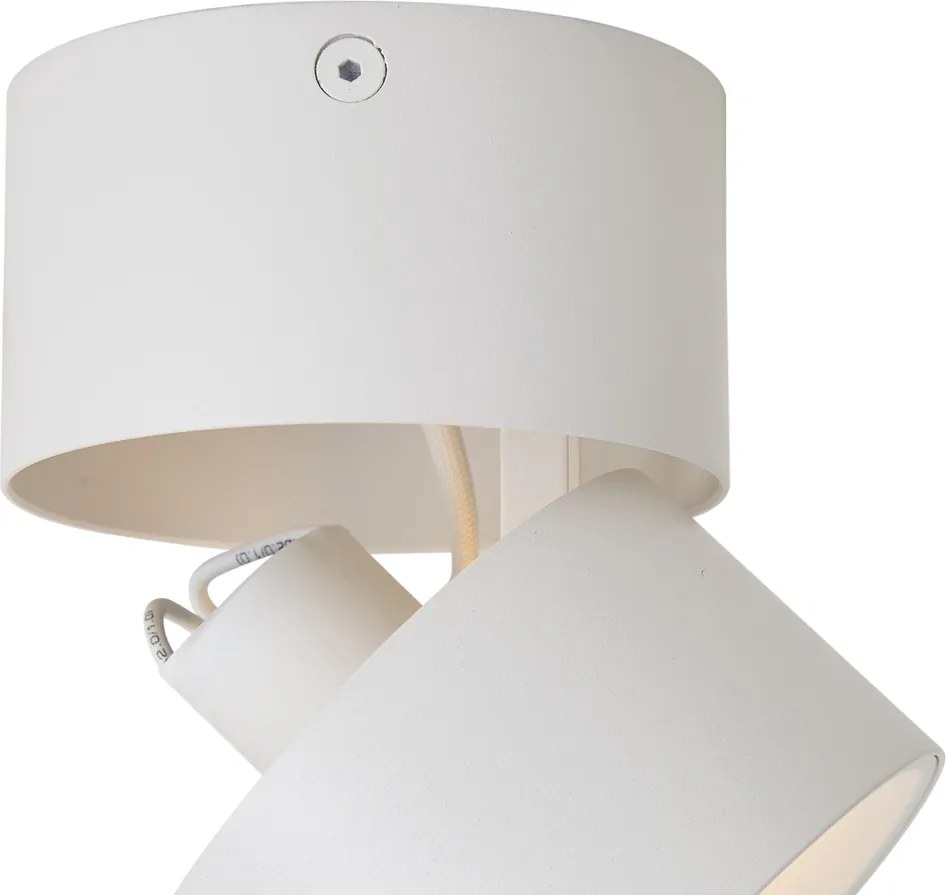 Moderní přisazené bodové svítidlo bílé GU10 50 mm naklápěcí - Echo