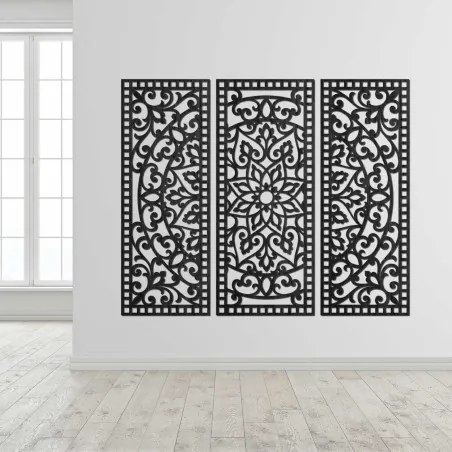 Nástěnná dekorace třídílný panel mandala | SENTOP PR0514-A