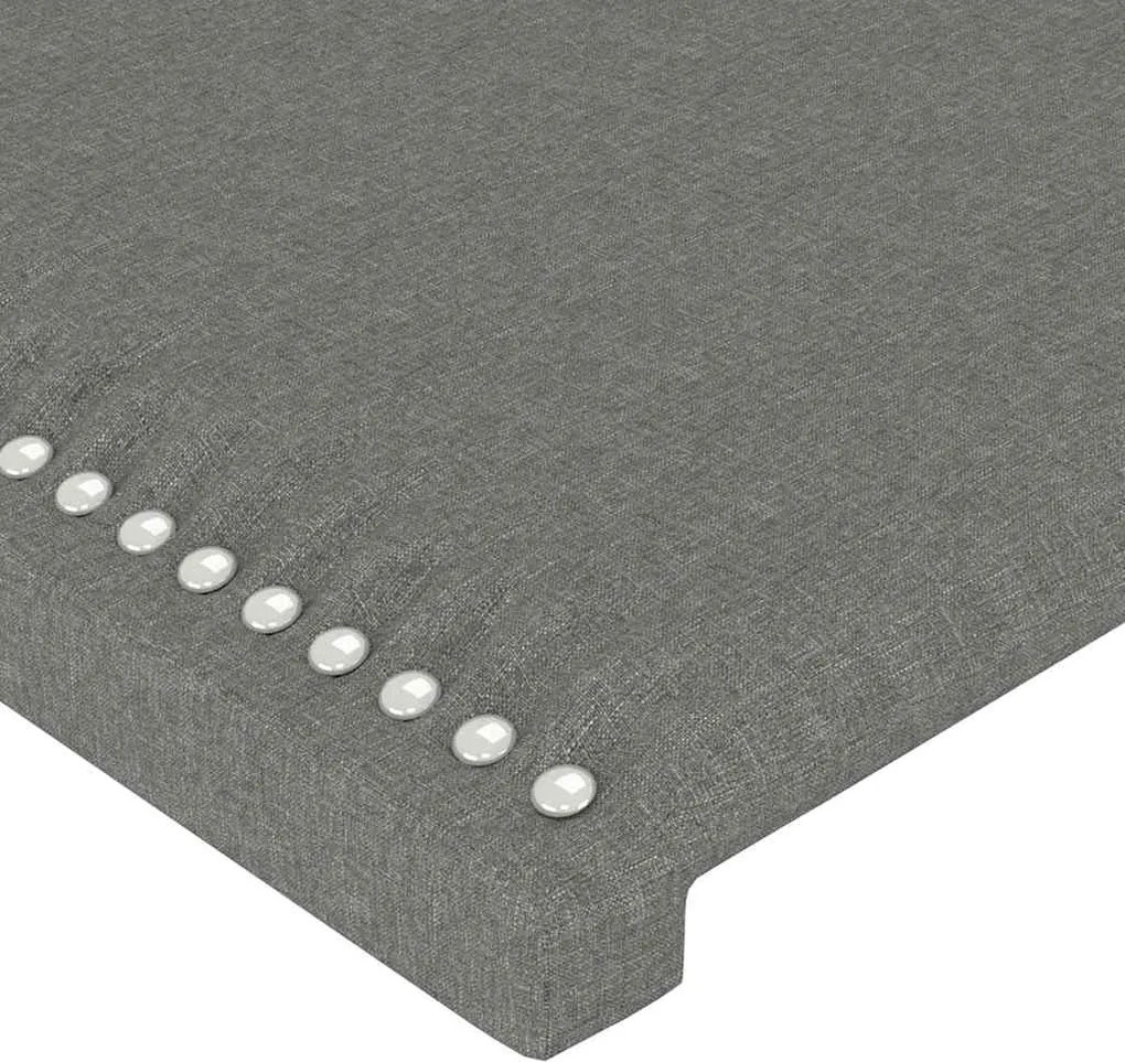 Čelo postele s LED tmavě šedé 100x5x78/88 cm textil 3121463