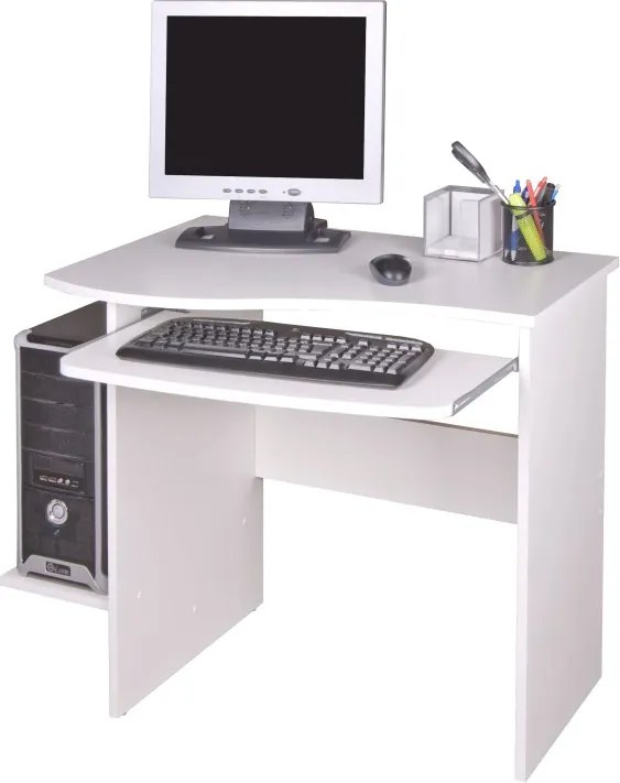 PC stůl ve stylovém moderním provedení bílá MELICHAR
