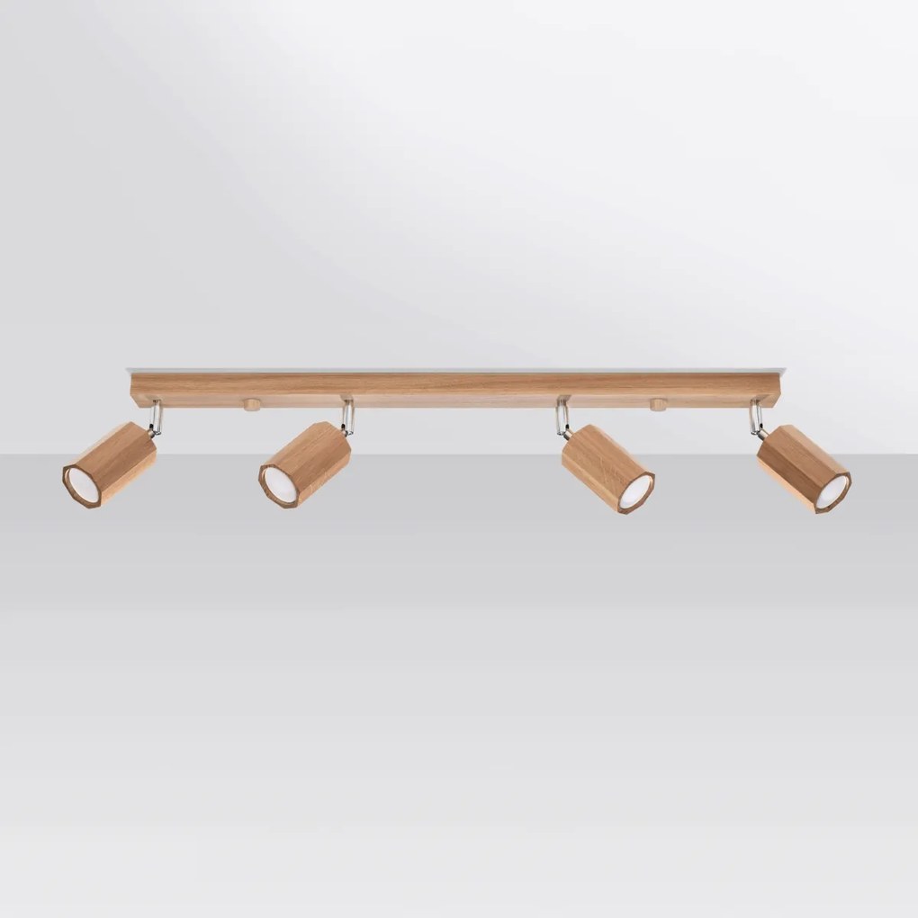 Sollux Lighting Stropní svítidlo ZEKE 4 dub