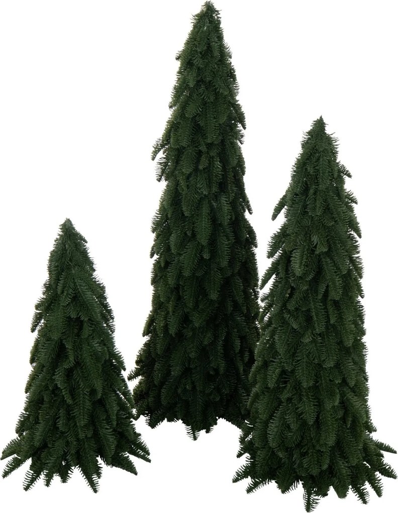 Umělý vánoční stromek s tmavě zelenými jehličkami velký – 28*28*95 cm