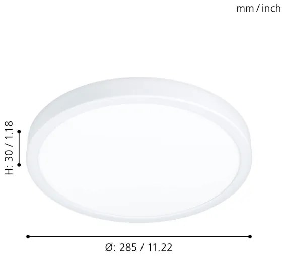 Eglo 99265 - LED Koupelnové stropní svítidlo FUEVA 5 LED/20W/230V IP44