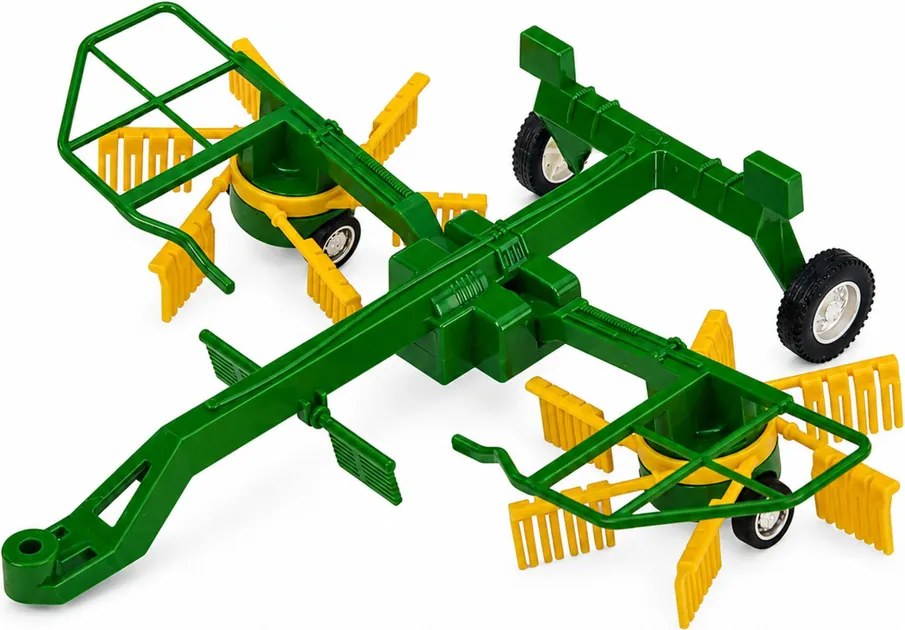 LEAN Toys Zemědělský traktor s obracečem a farmářem, dálkově ovládaný RC, se světly, měřítko 1:24
