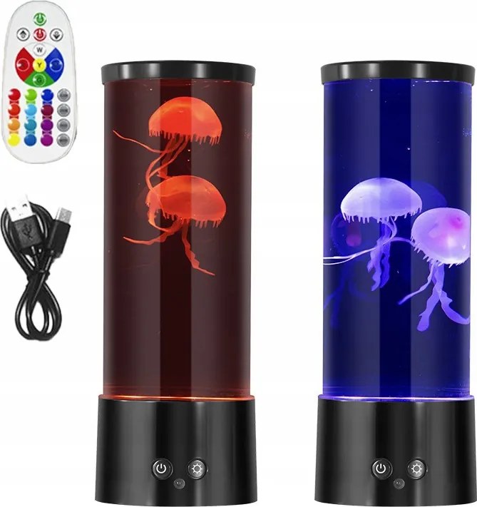 Láva Barevná Lampa Jellyfish, Led Lampa Do Akvária, Do Pokoje, Na Stůl