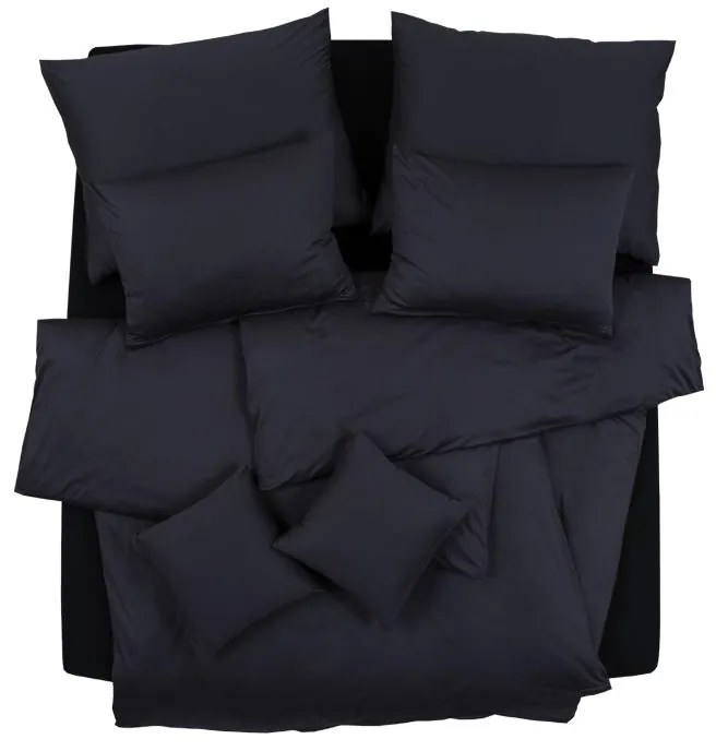 SCANquilt povlečení JERSEY UNI antracitová 140 x 200/70 x 90 cm