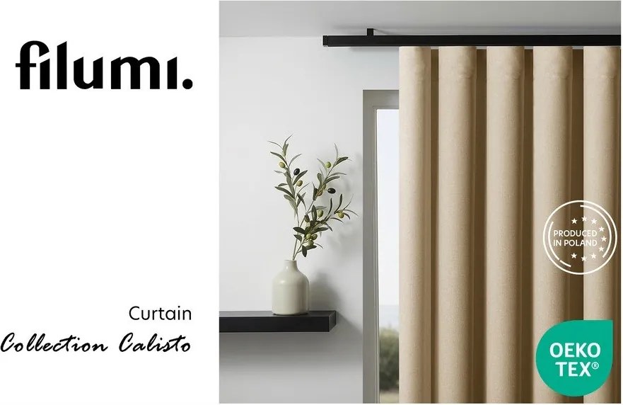 Béžový dimout závěs 140x300 cm Calisto – Filumi