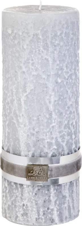 Dekorační svíčka se strukturou kamene, STONE, světle šedá, velikost L, doba hoření 175 hodin