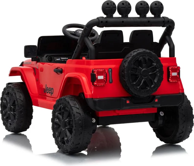 LEAN CARS Akumulátorové vozidlo Jeep Rubicon DK-JWR558 24 V, červené