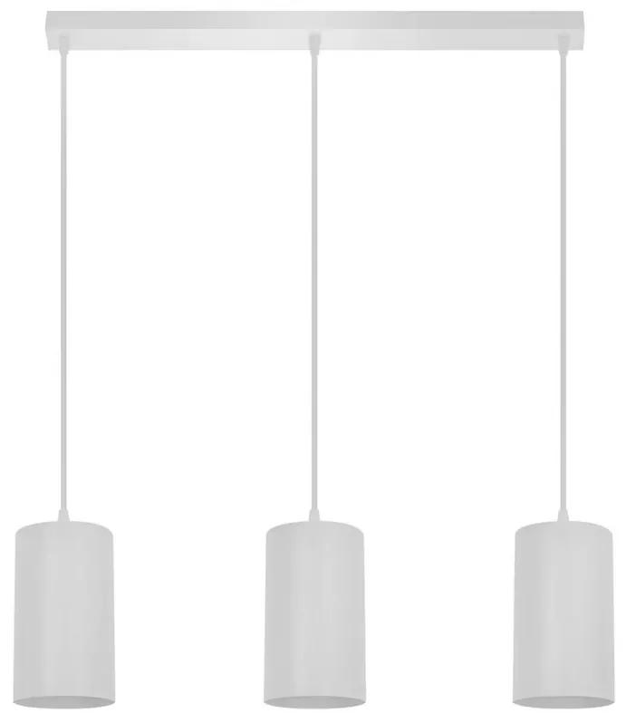 TEMAR Závěsné moderní osvětlení nad jídelní stůl TUBE, 3xE27, 24W, bílé