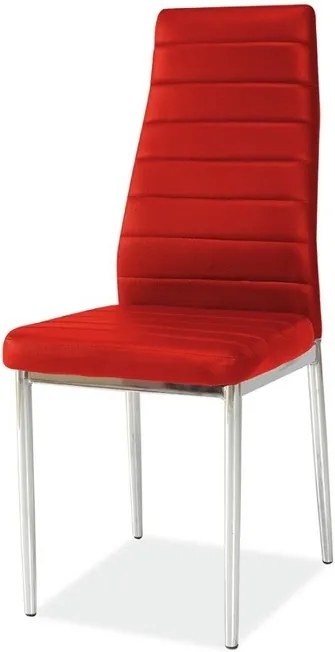Jídelní židle H 261 - červená/chrom