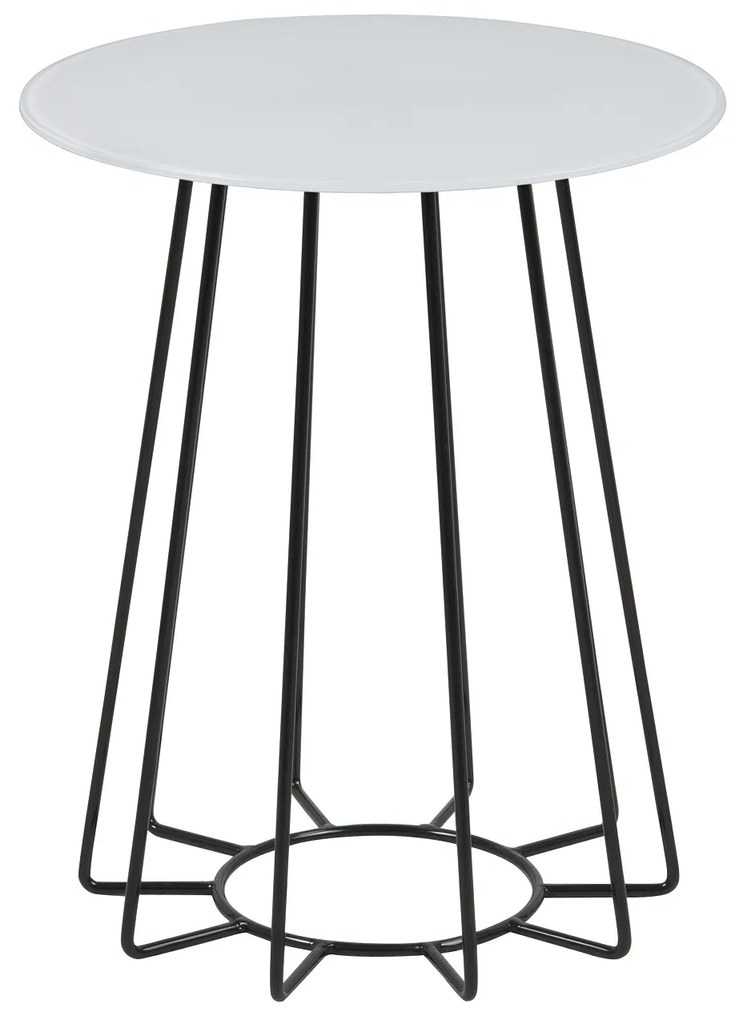 Moderní odkládací stolek Ahmed bílá / černá