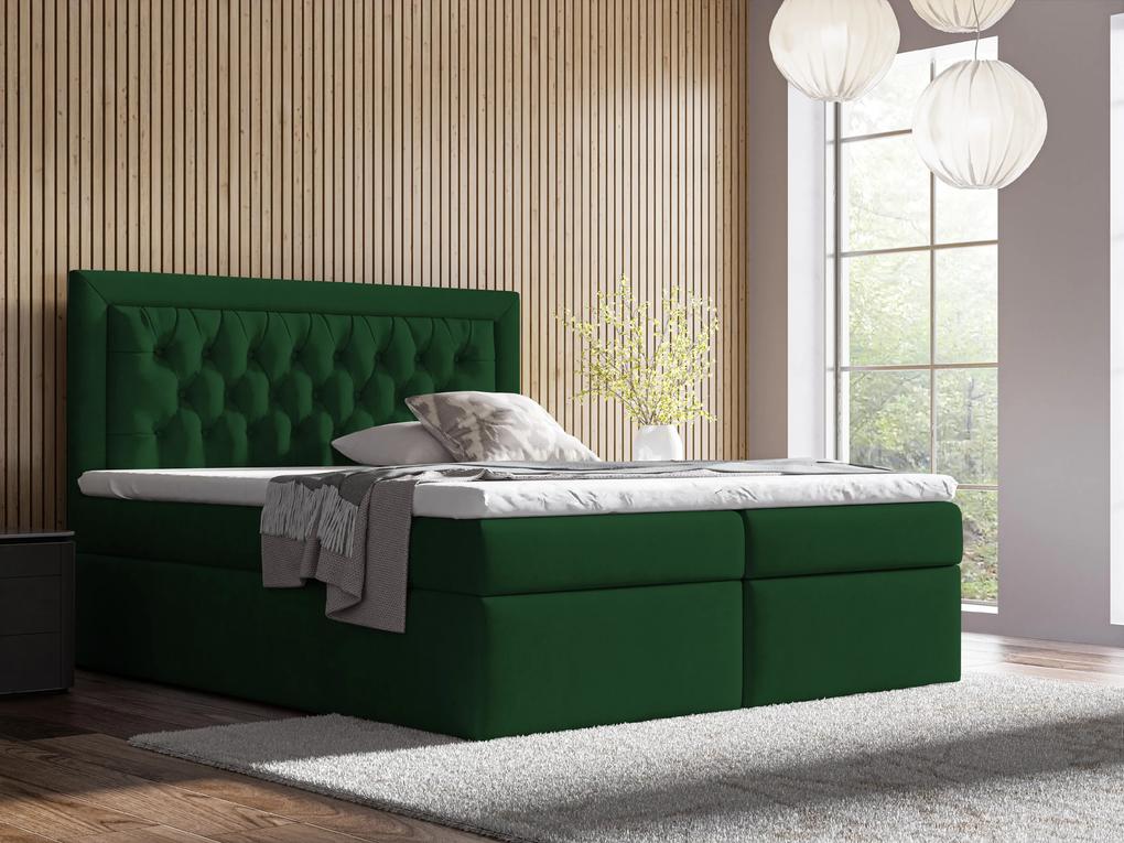 Eka Kontinentální čalouněná postel Mona - Kronos (90x200 cm) Barva látky: Limetová (16)