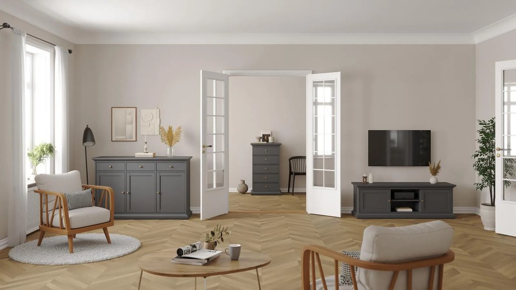 FALCO Komoda Provence 717 šedá