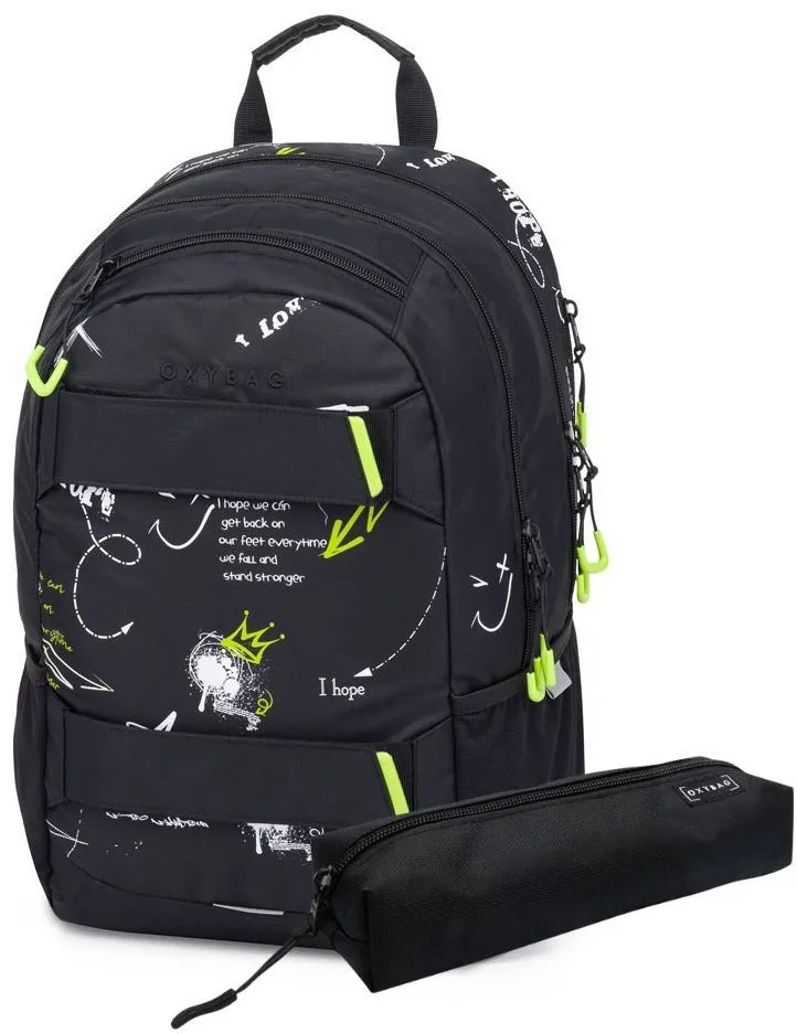 Oxybag studentský batoh + etue oxy sport graffiti